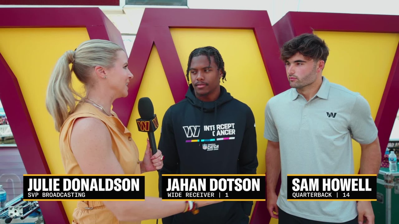 'We have all the pieces we need' | Sam Howell and Jahan Dotson from the Commanders Draft Party ...