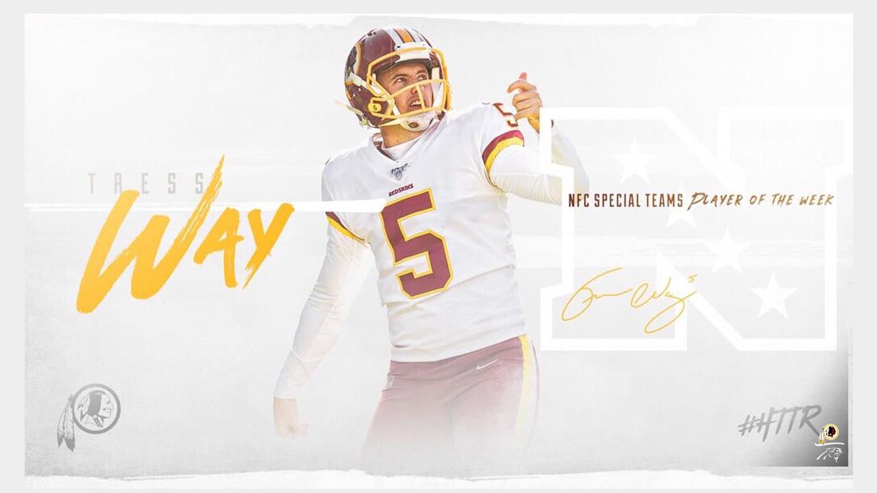 Tress Way Named NFC Special Teams Player Of The Week