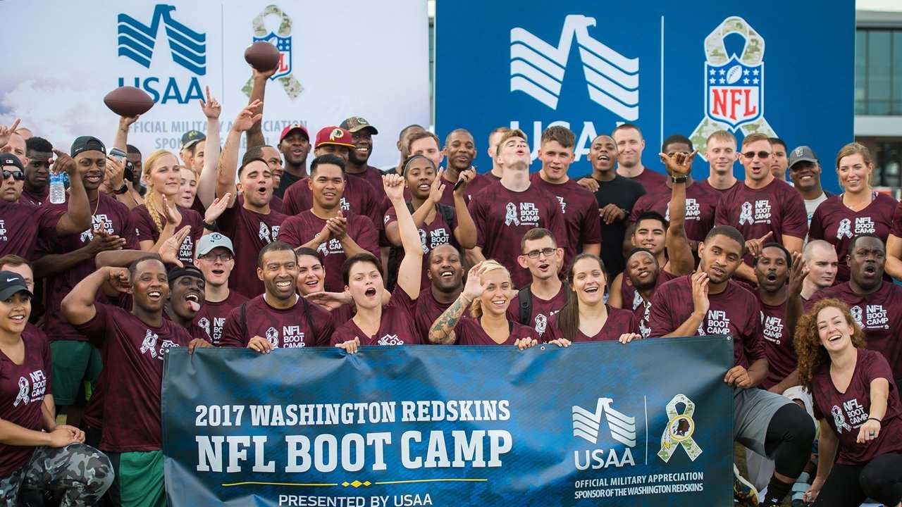 Redskins Hosts USAA NFL Boot Camp