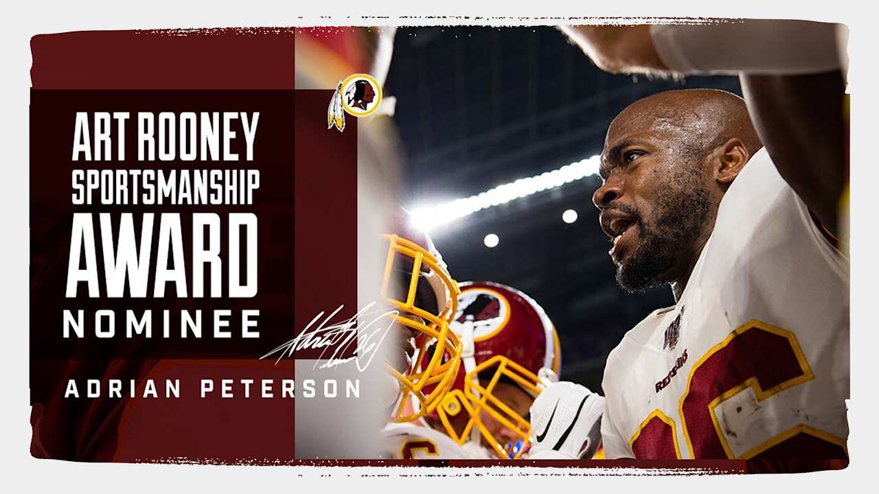 Adrian Peterson Nominated For Art Rooney Sportsmanship Award