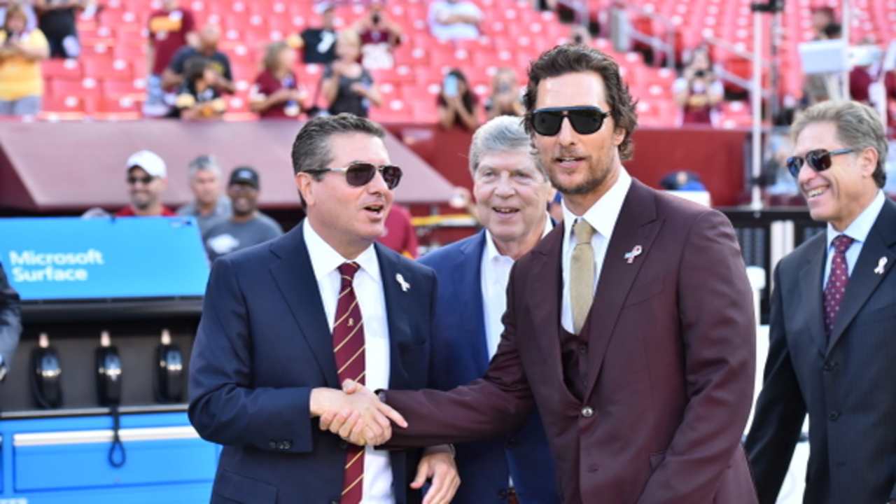 Redskins Fan Matthew McConaughey Attends MNF