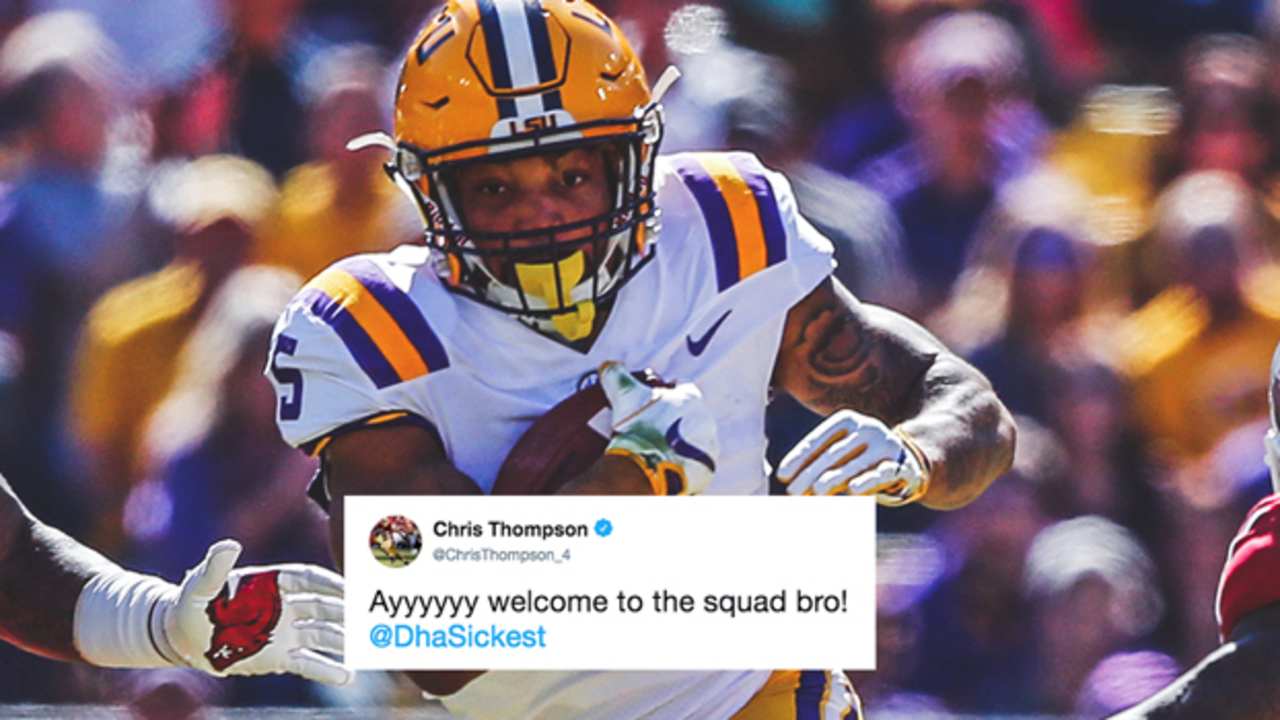 Players React On Twitter To Redskins Drafting Derrius Guice Players React On Twitter To Redskins Drafting Derrius Guice