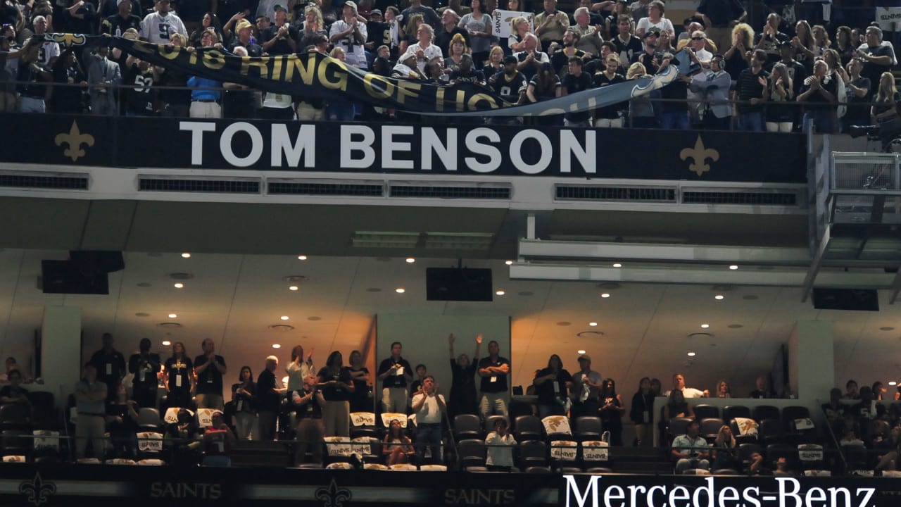 Tom Benson becomes a part of the Ring of Honor in the Mercedes-Benz ...