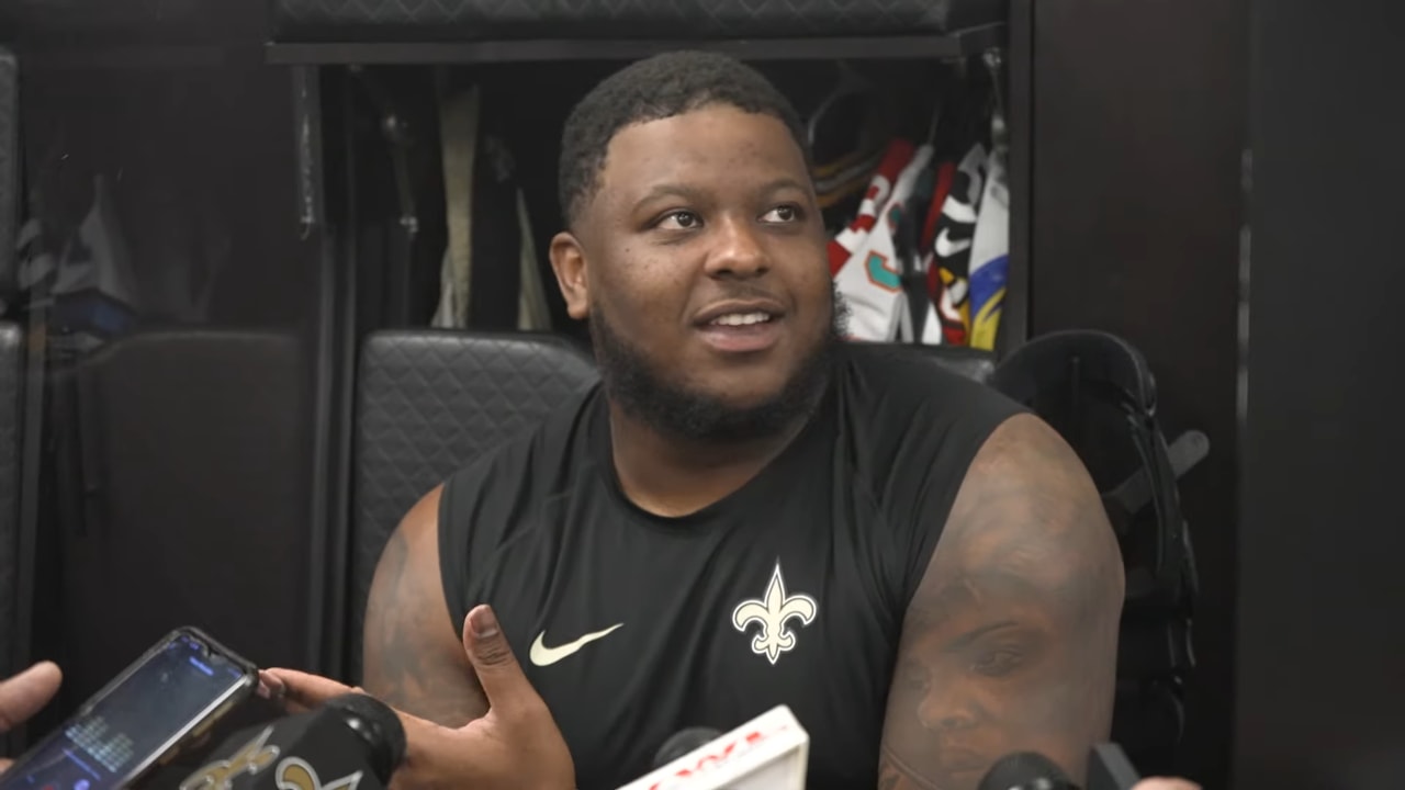 Week 7: Saints OL Cesar Ruiz talks offensive line, playing left tackle