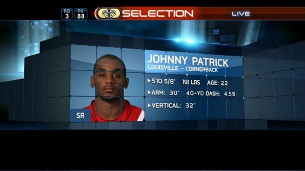 Saints pick Johnny Patrick No. 88