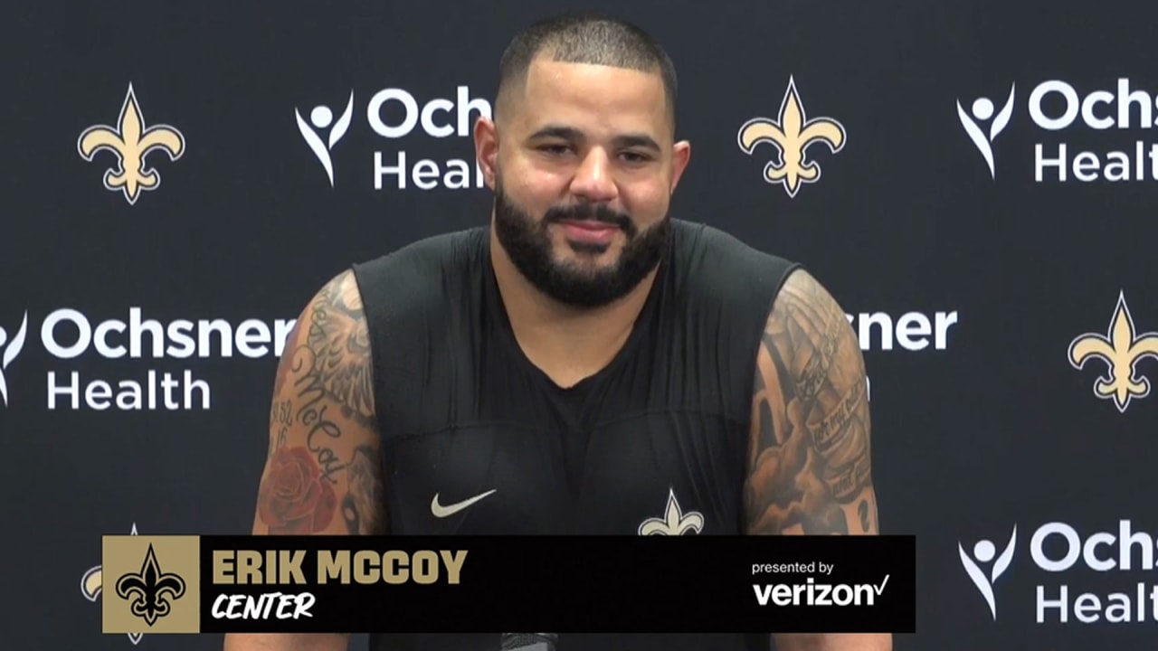 New Orleans Saints center Erik McCoy talks new contract, Week 1 vs ...