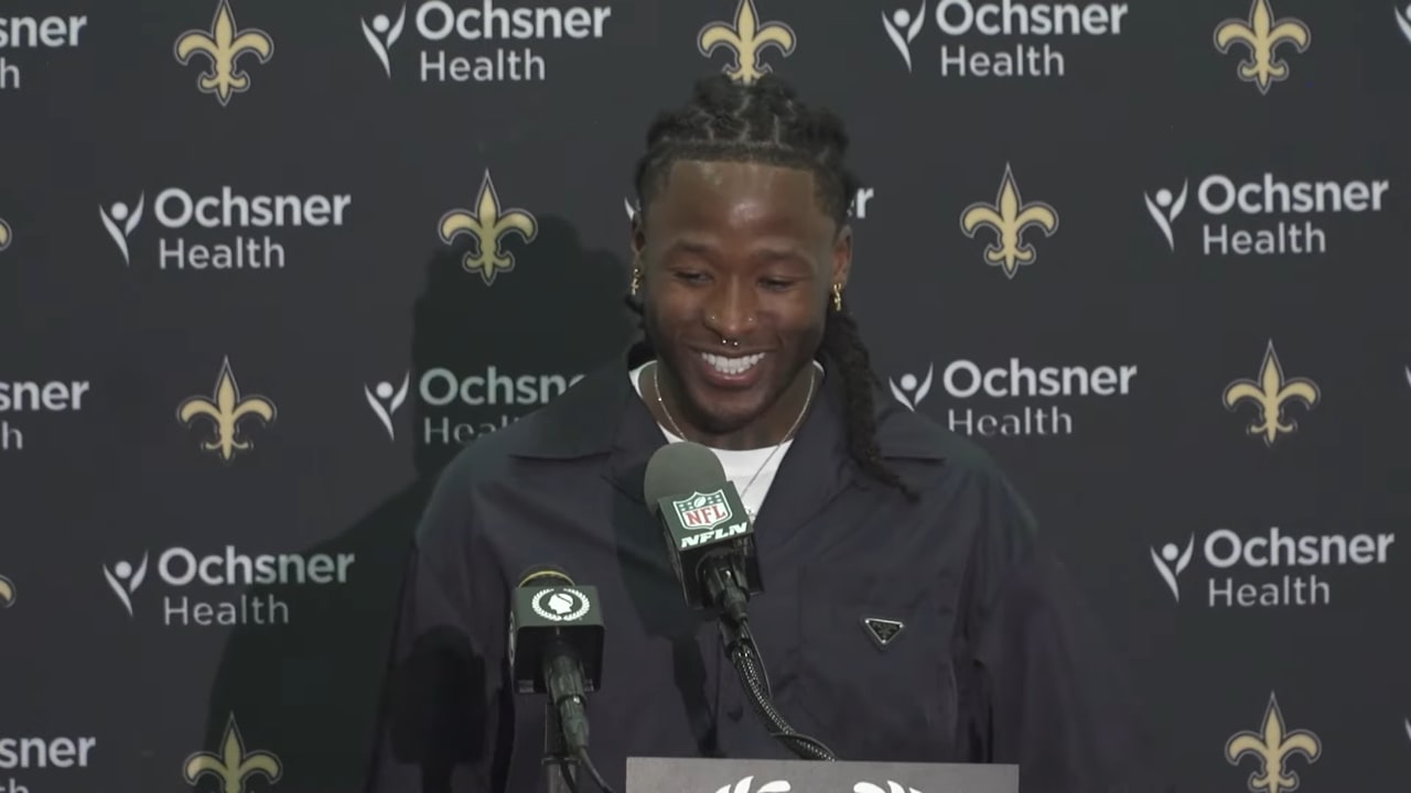 New Orleans Saints running back Alvin Kamara Postgame Interview vs Las ...