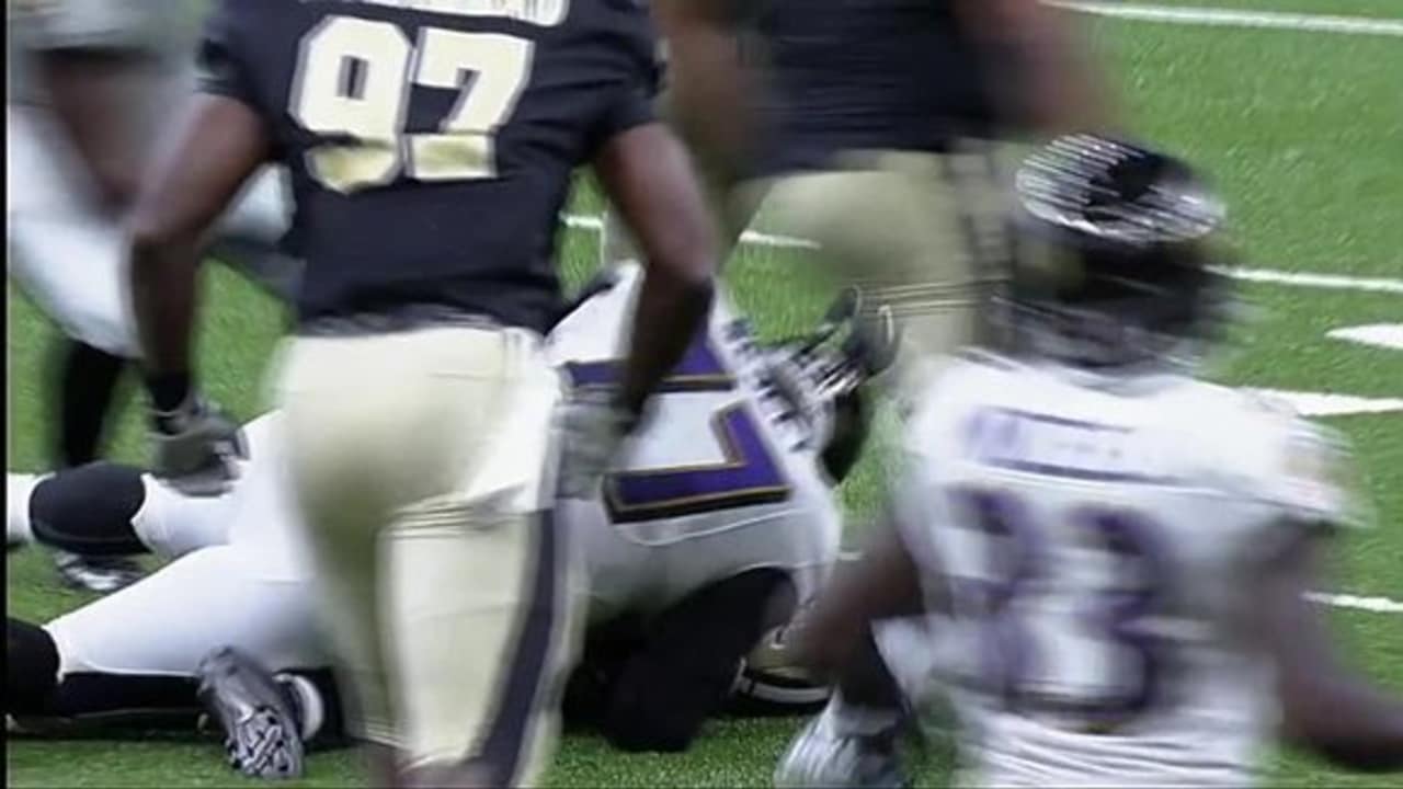 Al-Quadin Muhammad strip sacks Thad Lewis for a turnover