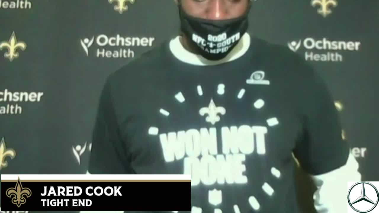 Jared Cook talks big week 16 win | Saints-Vikings Postgame