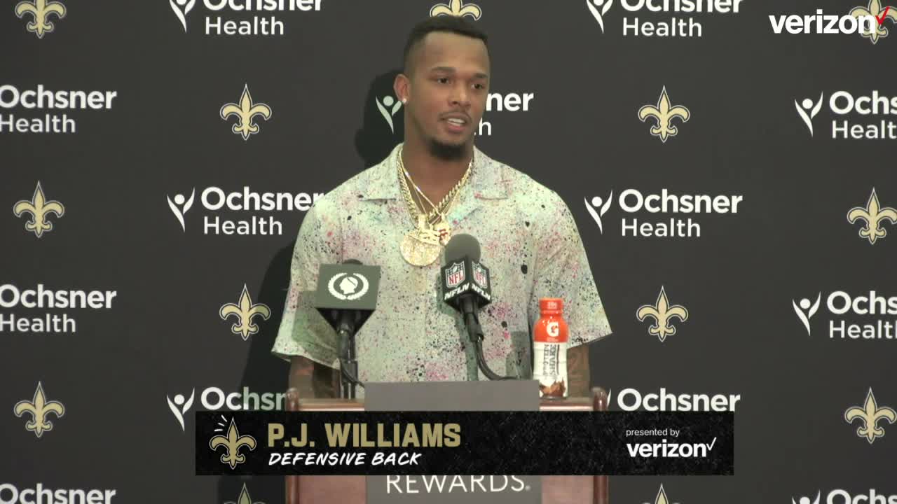 PJ Williams talks pick-6 off Tom Brady in week 8 | Saints-Bucs Postgame