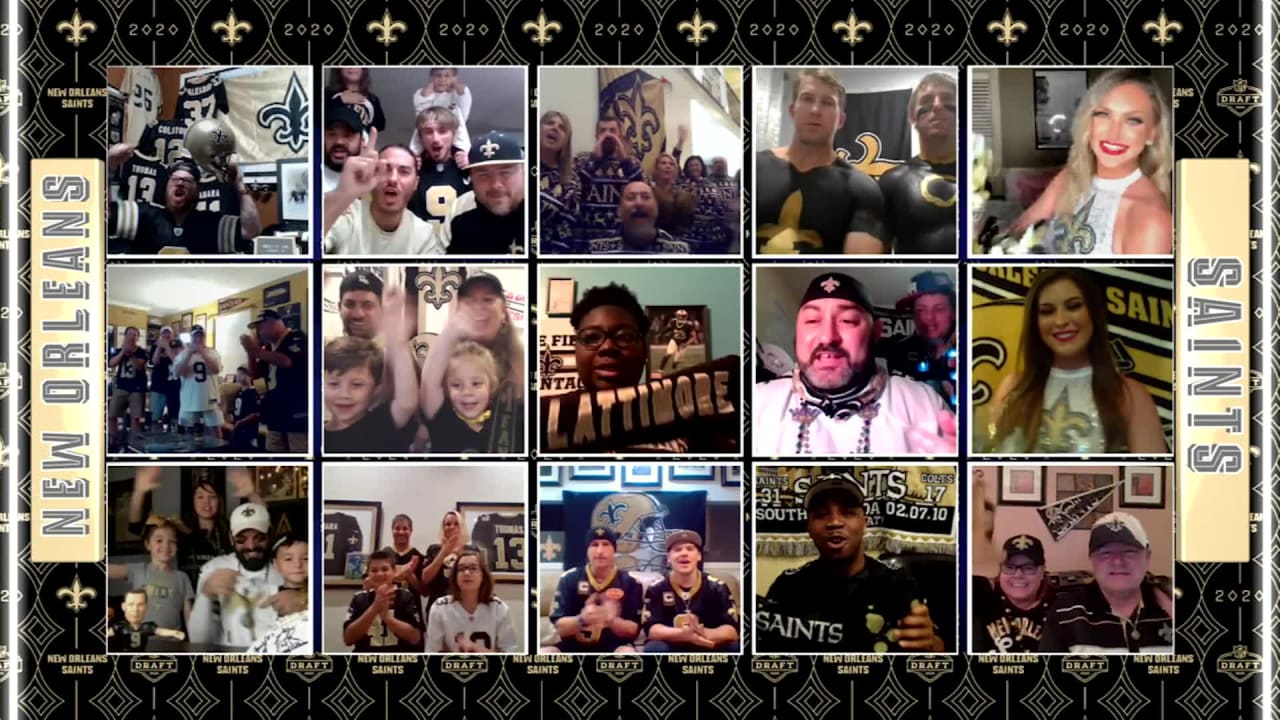 Saints fans go wild in the inner circle during round one of the 2020 ...
