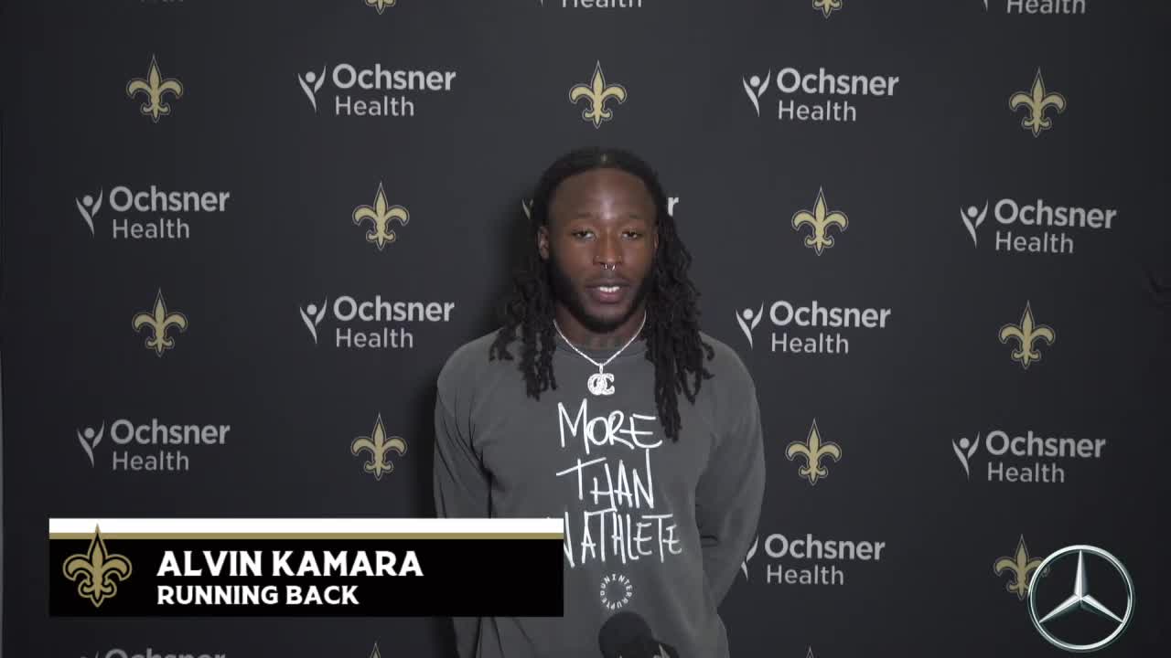Alvin Kamara talks starting faster postgame after tough week 5 win vs ...