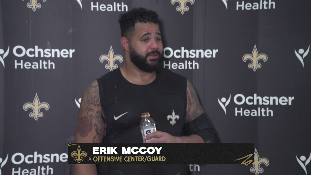 Training Camp: Saints C Erik McCoy talks DLine at Saints Training Camp 2023
