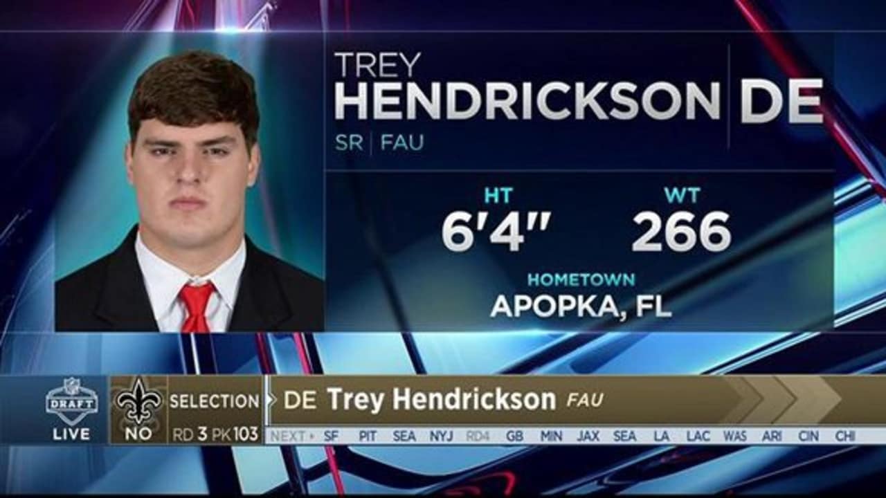 Saints select Trey Hendrickson No. 103 in the 2017 NFL Draft