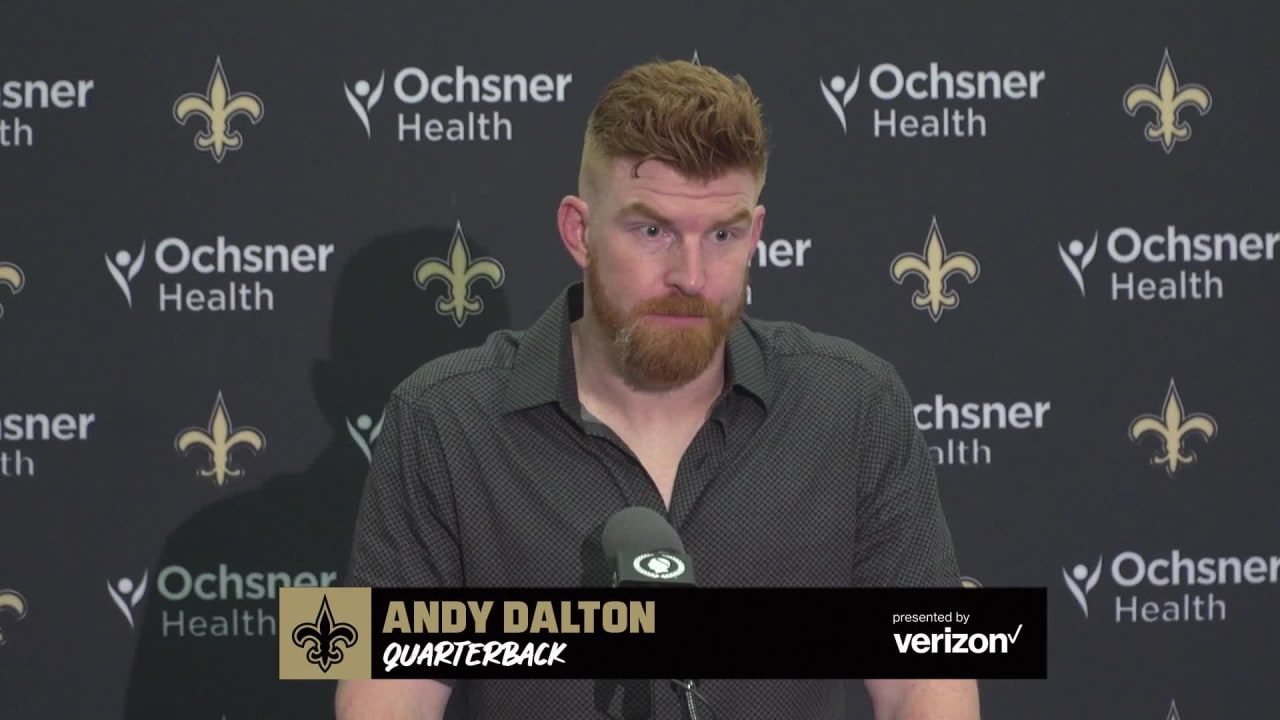 New Orleans Saints quarterback Andy Dalton's postgame interview after ...