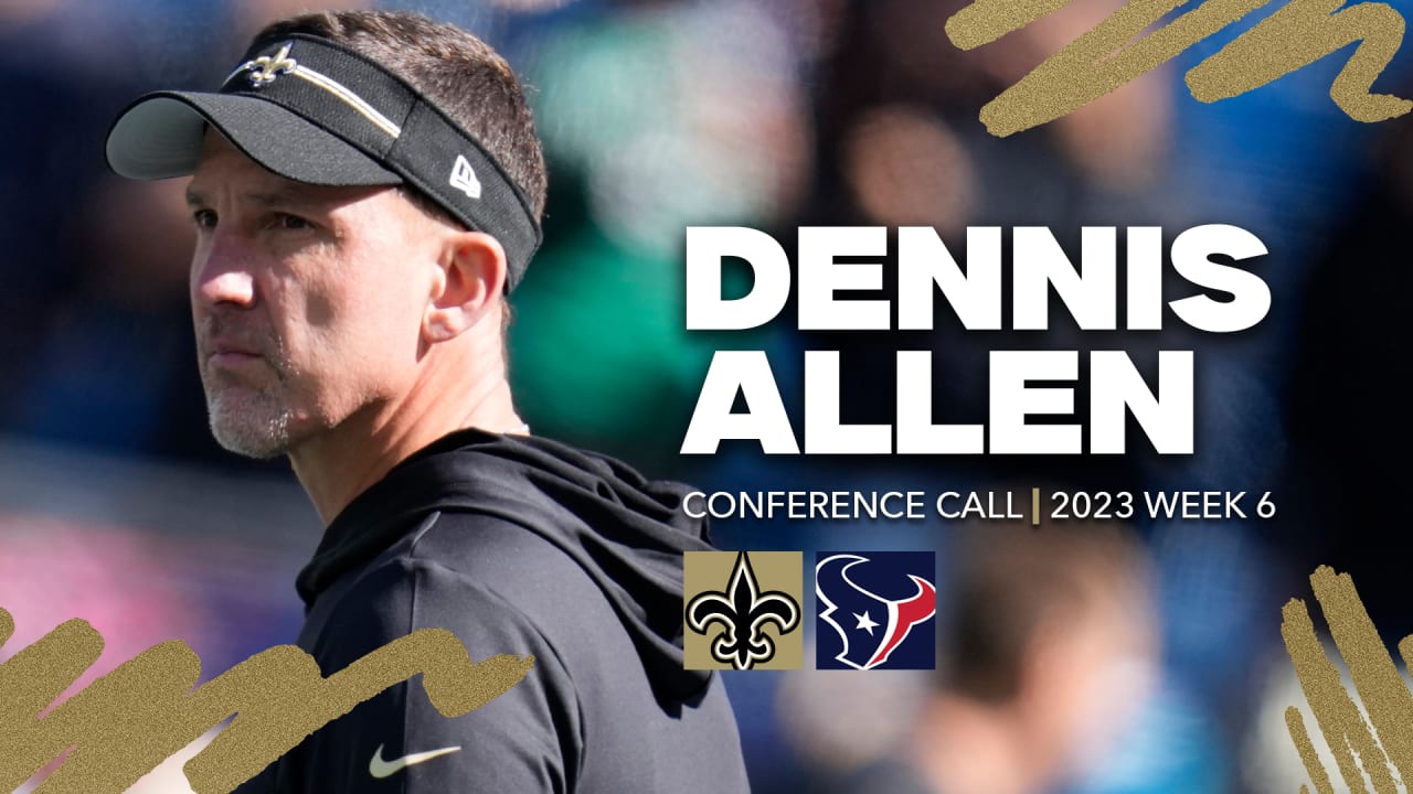 Week 6: Saints HC Dennis Allen talks Alvin Kamara, Texans game