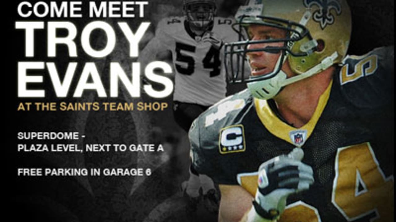 Meet LB Troy Evans at the Saints Team Shop!