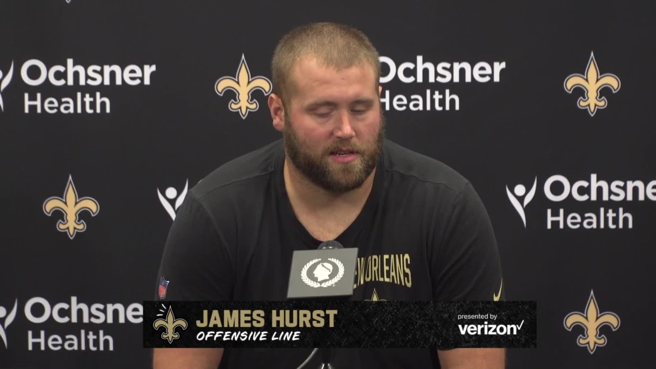 Saints OL James Hurst on penalty prevention, Superdome atmosphere 11/10 ...