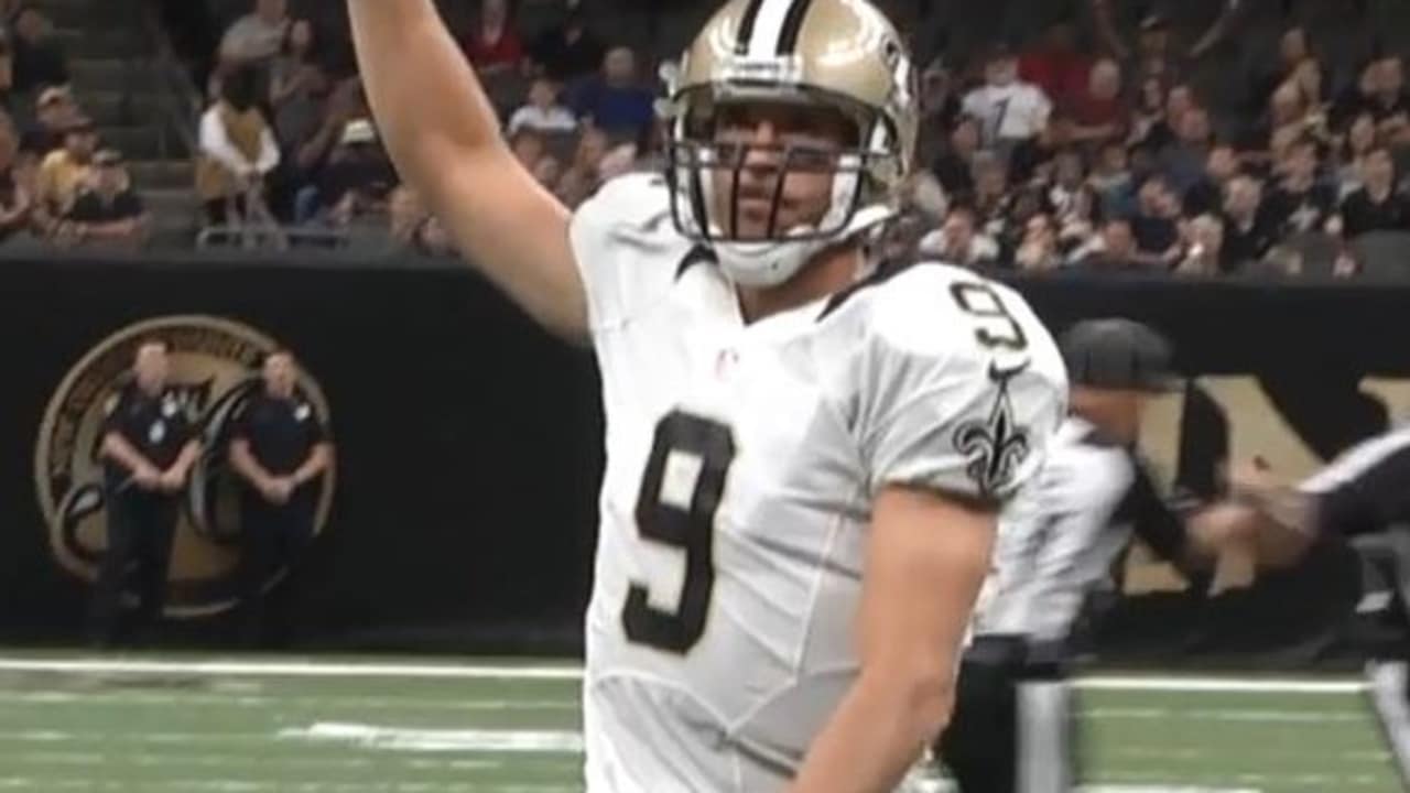 Drew Brees leads pregame chant vs. the Steelers