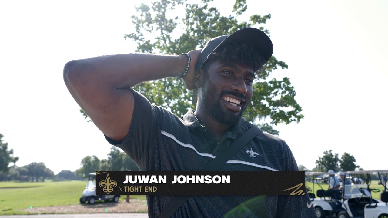 Saints TE Juwan Johnson leans on Happy Gilmore for his golf game