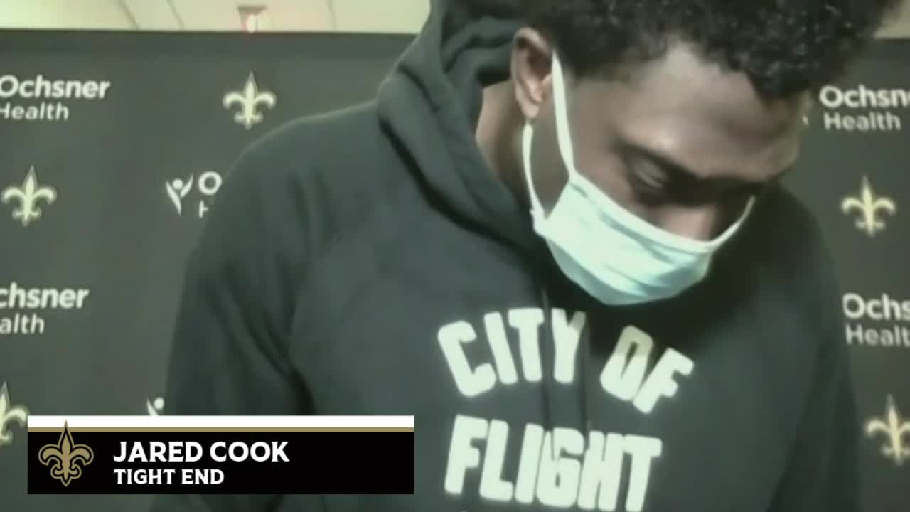 Jared Cook postgame after NFC Wild Card win | Saints-Bears Postgame