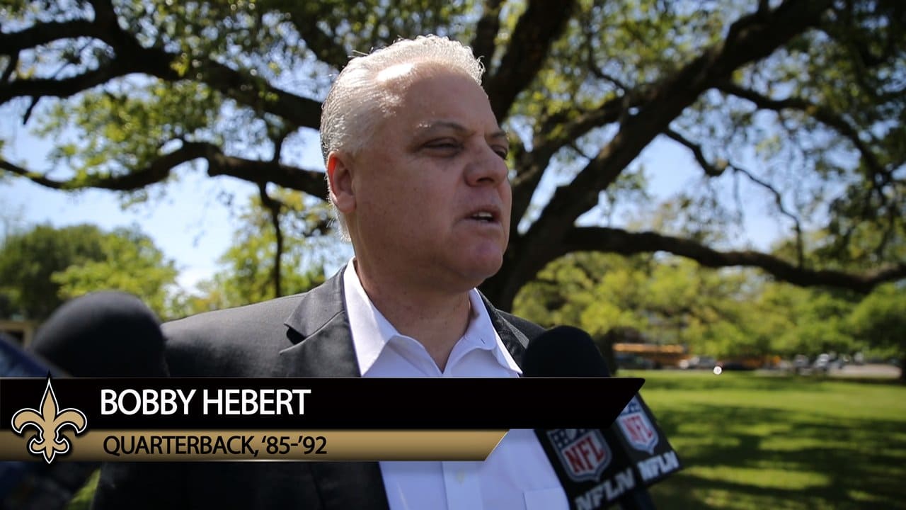 Bobby Hebert speaks at Tom Benson's visitation