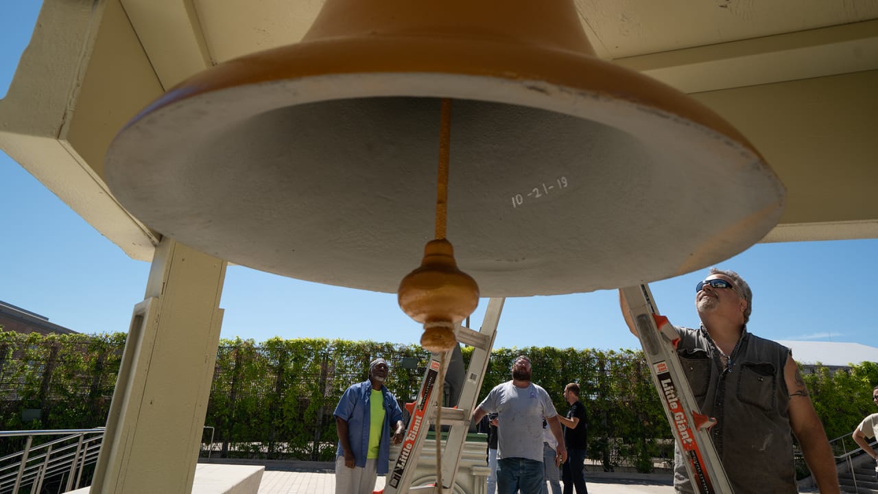 Photos: Saints install new Gameday Bell presented by Caesars in ...
