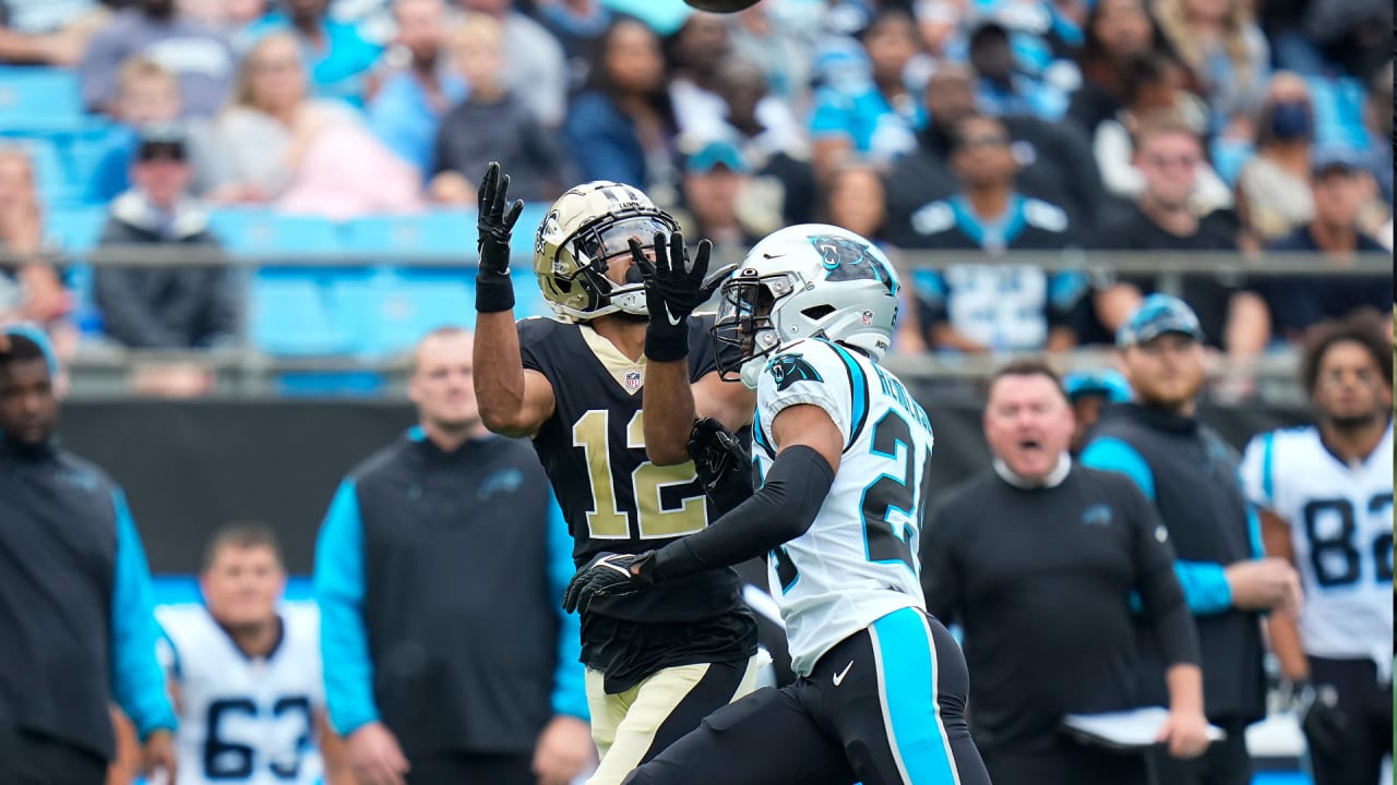Chris Olave with a spectacular 49-yard catch - Saints Panthers ...
