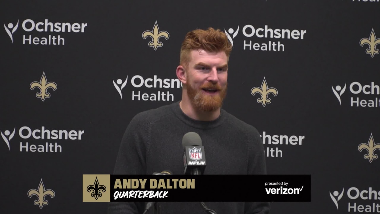New Orleans Saints quarterback Andy Dalton talks 3-TD game vs. Los ...
