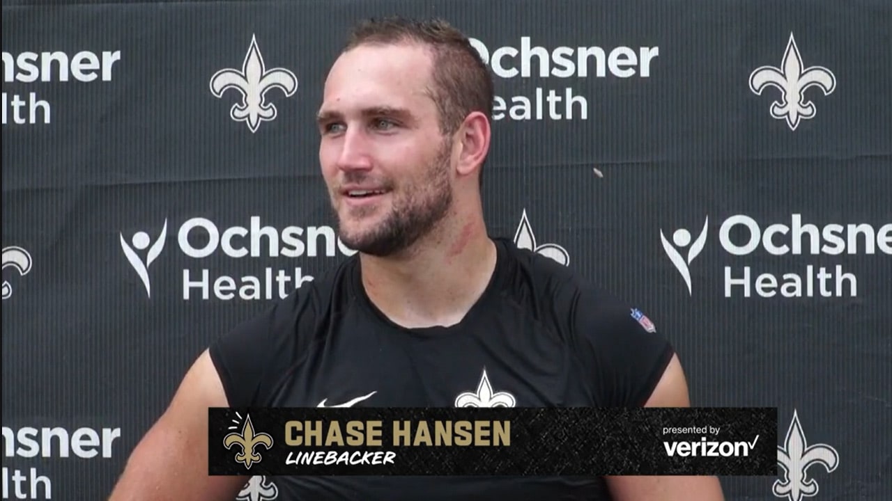Chase Hansen Linebacker New Orleans Saints Training Camp Interview 8/7/2021