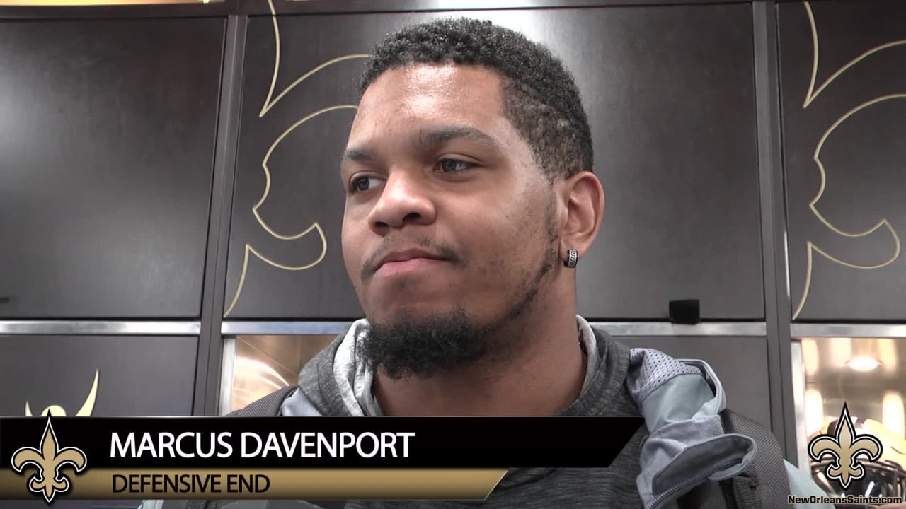 Marcus Davenport, "We need to continue to get pressure on the quarterback"
