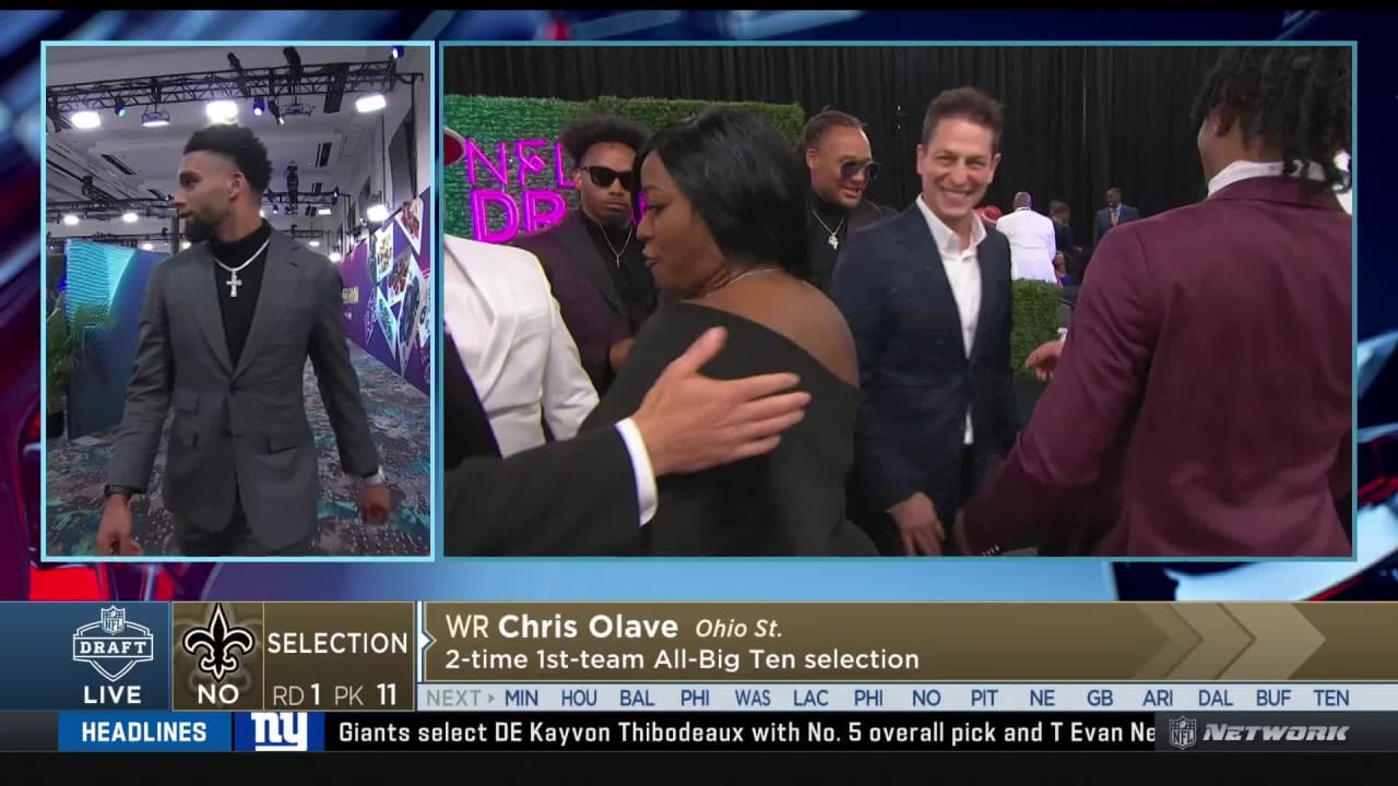 2022 NFL Draft: Wide Receiver Chris Olave, Ohio St. announced as Saints ...