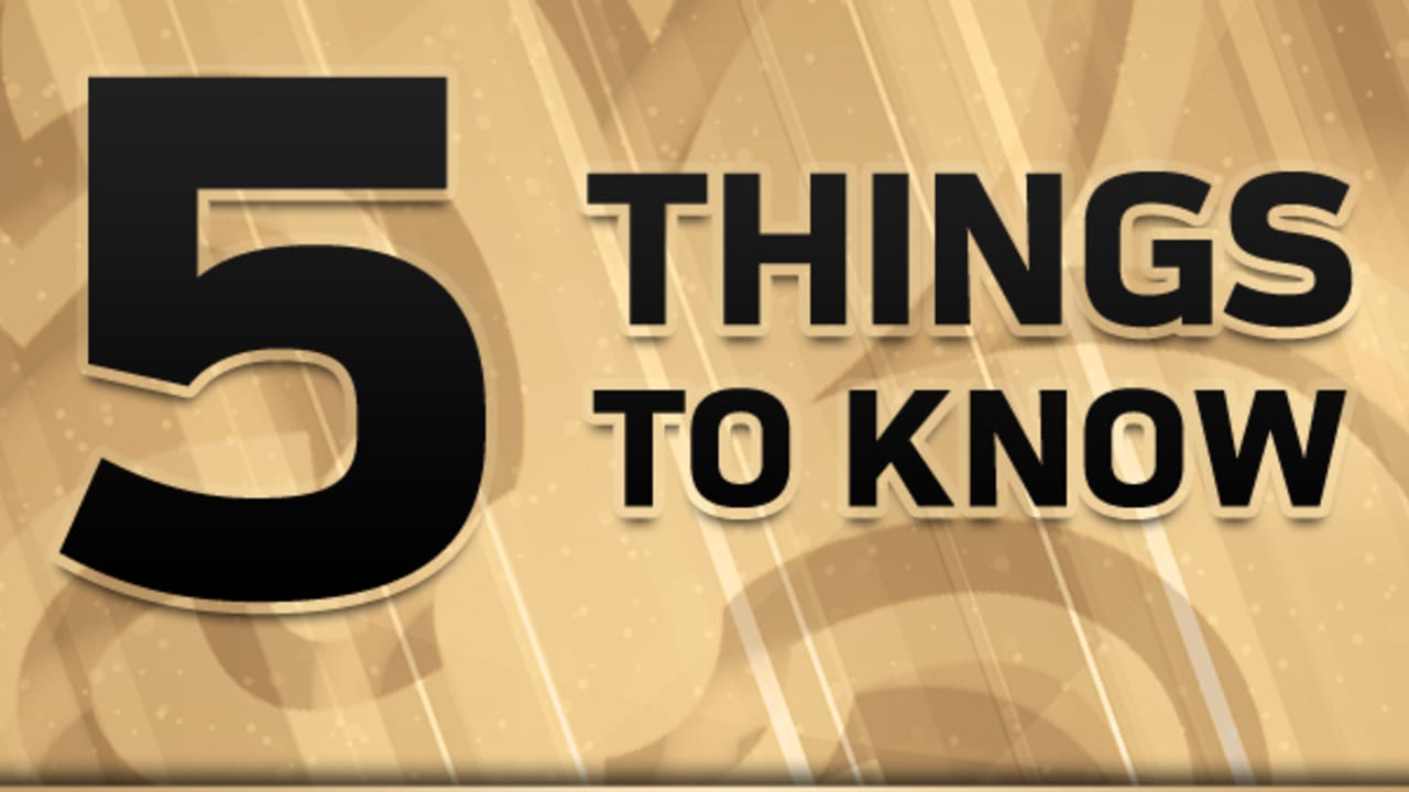 Five things to know about the Saints on Tuesday, Oct. 6
