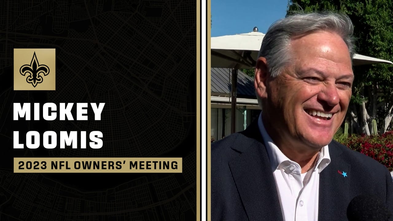 Saints GM Mickey Loomis on offseason moves at the 2023 NFL Owners Meeting