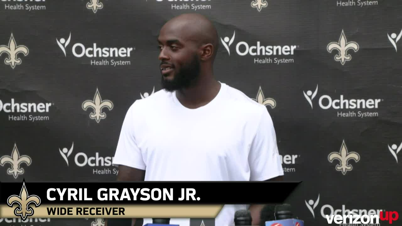 Cyril Grayson Jr. media availability - 2019 Saints Training Camp ...
