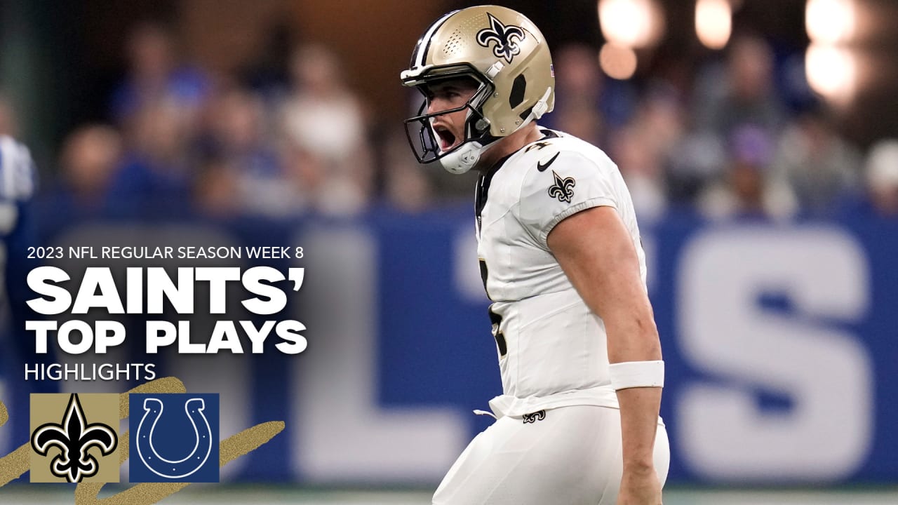NFL Week 8 Highlights: Saints' Top Plays at Indianapolis Colts