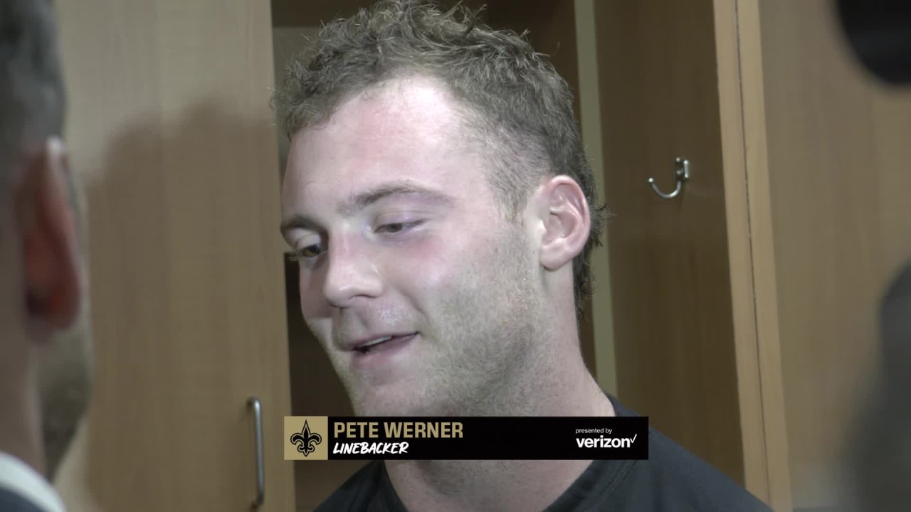 New Orleans Saints linebacker Pete Werner Post Game Interview vs Las ...