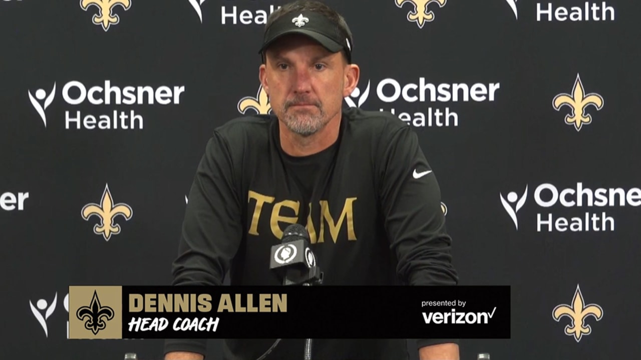 New Orleans Saints head coach Dennis Allen talks Erik McCoy, Michael ...