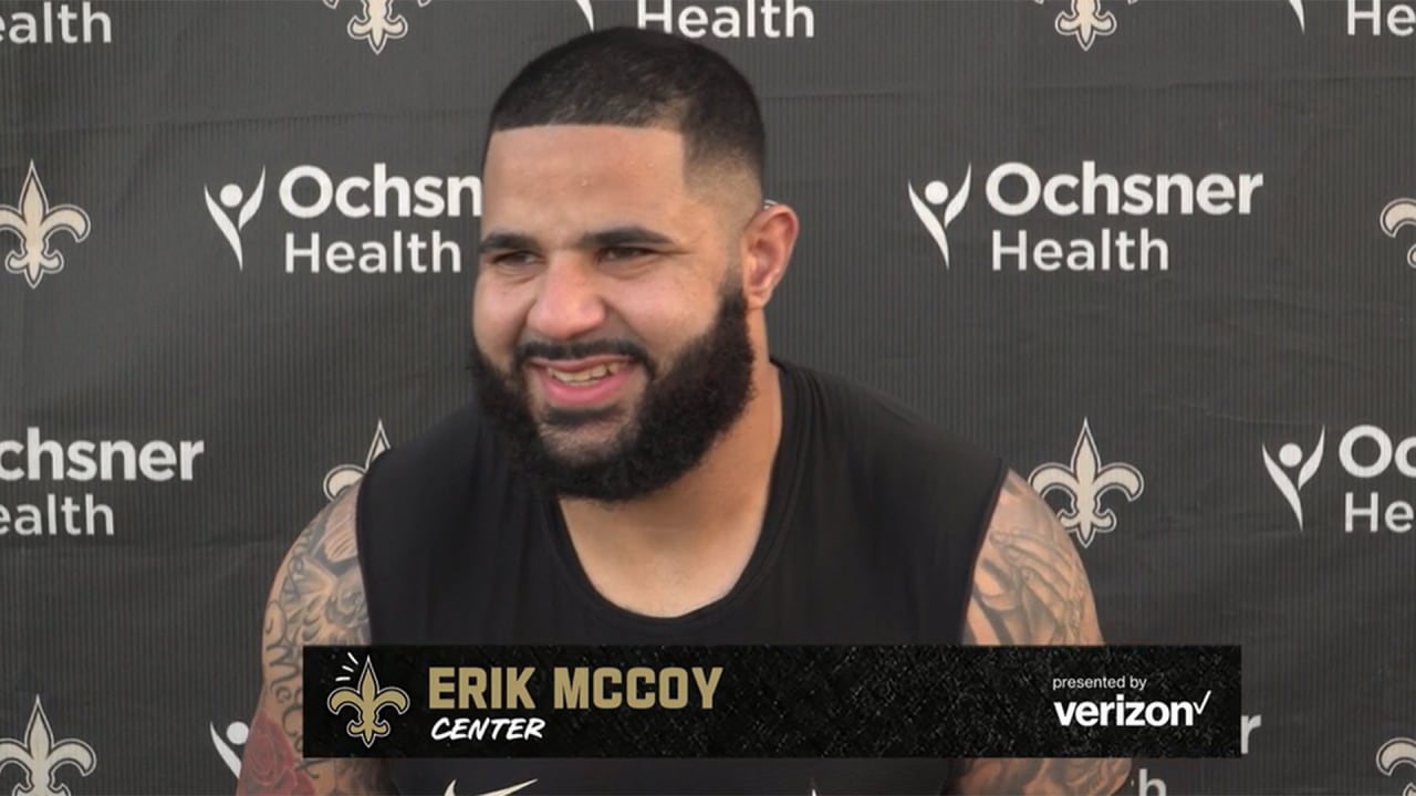 Erik McCoy on Ian Book, roster rotations | Saints Practice 12/24/21