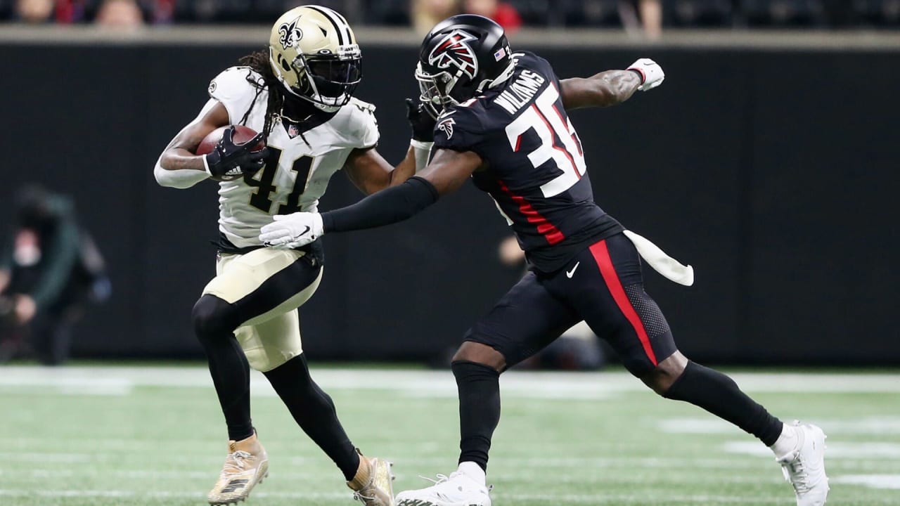 Alvin Kamara muscles through the middle on 27-yard run | Saints-Falcons ...