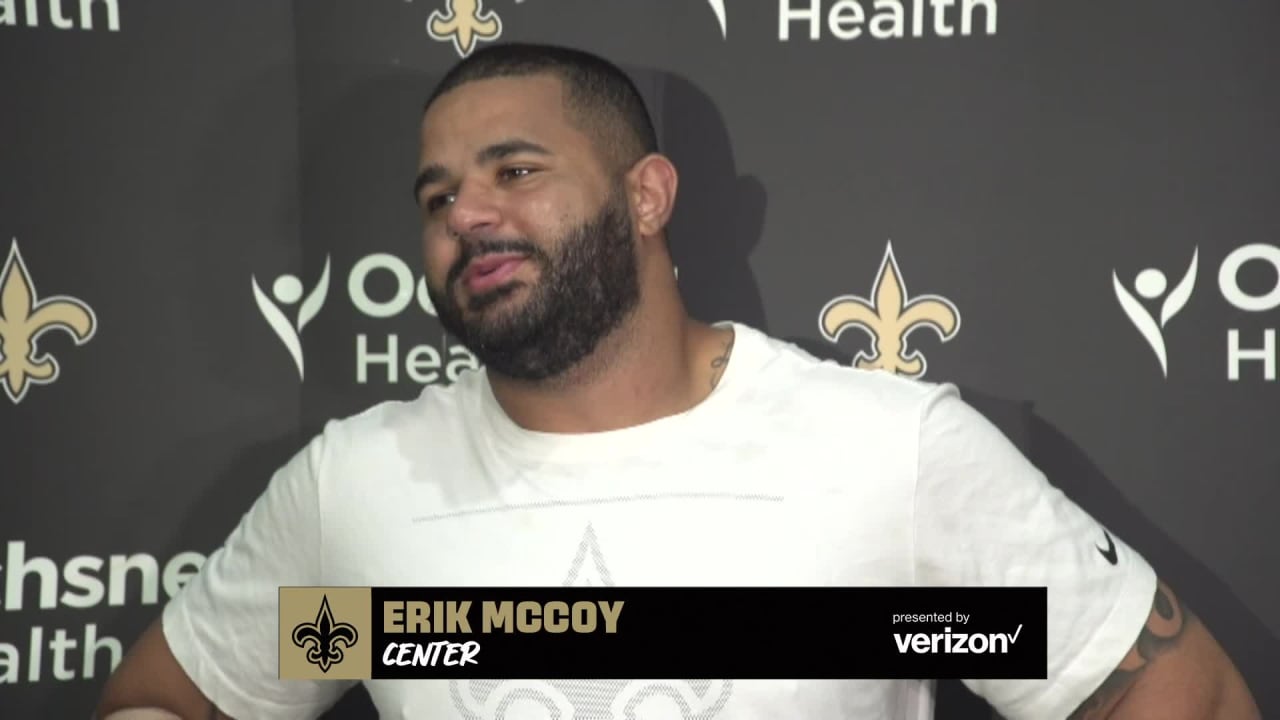 Saints Training Camp 2022 - Erik McCoy Media Availability 8/22/22