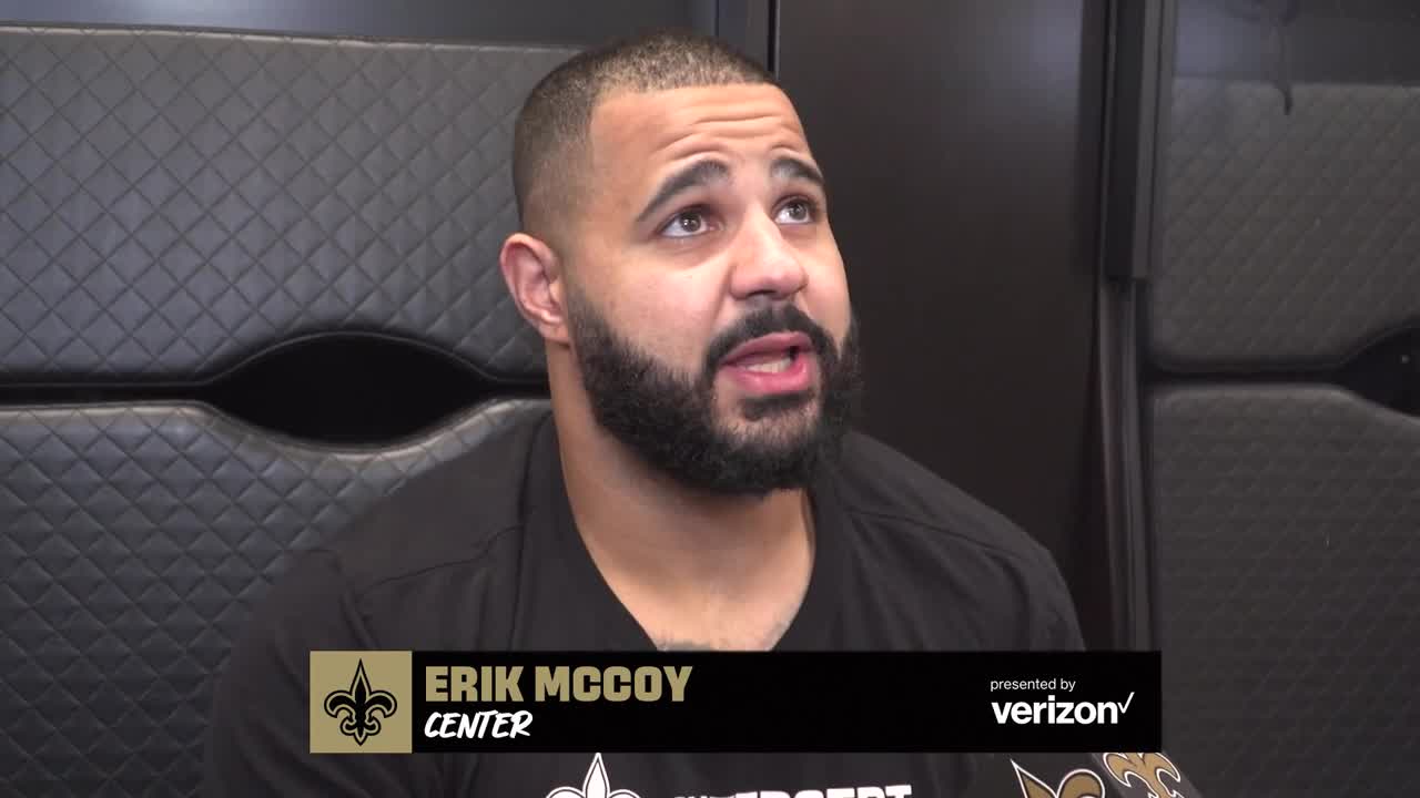 New Orleans Saints center Erik McCoy on Ravens' defensive line, Saints ...