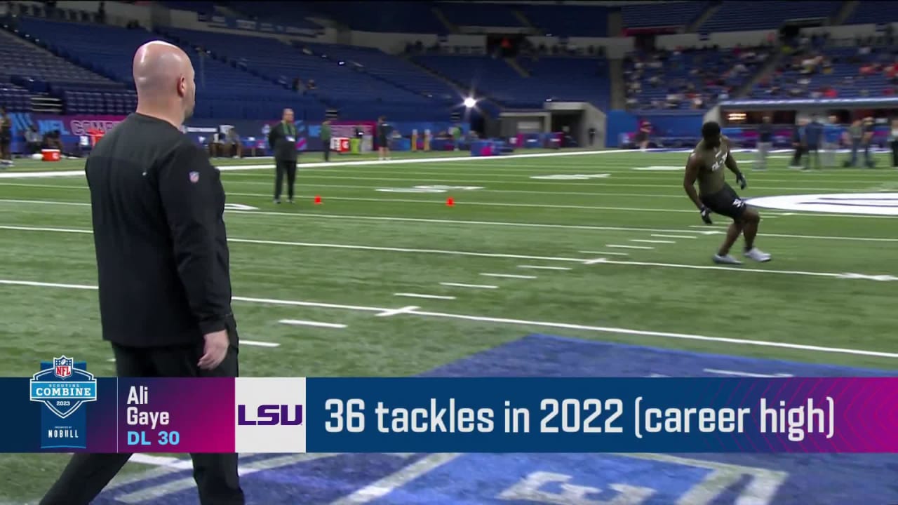 LSU edge rusher Ali Gaye's 2023 NFL Scouting Combine workout