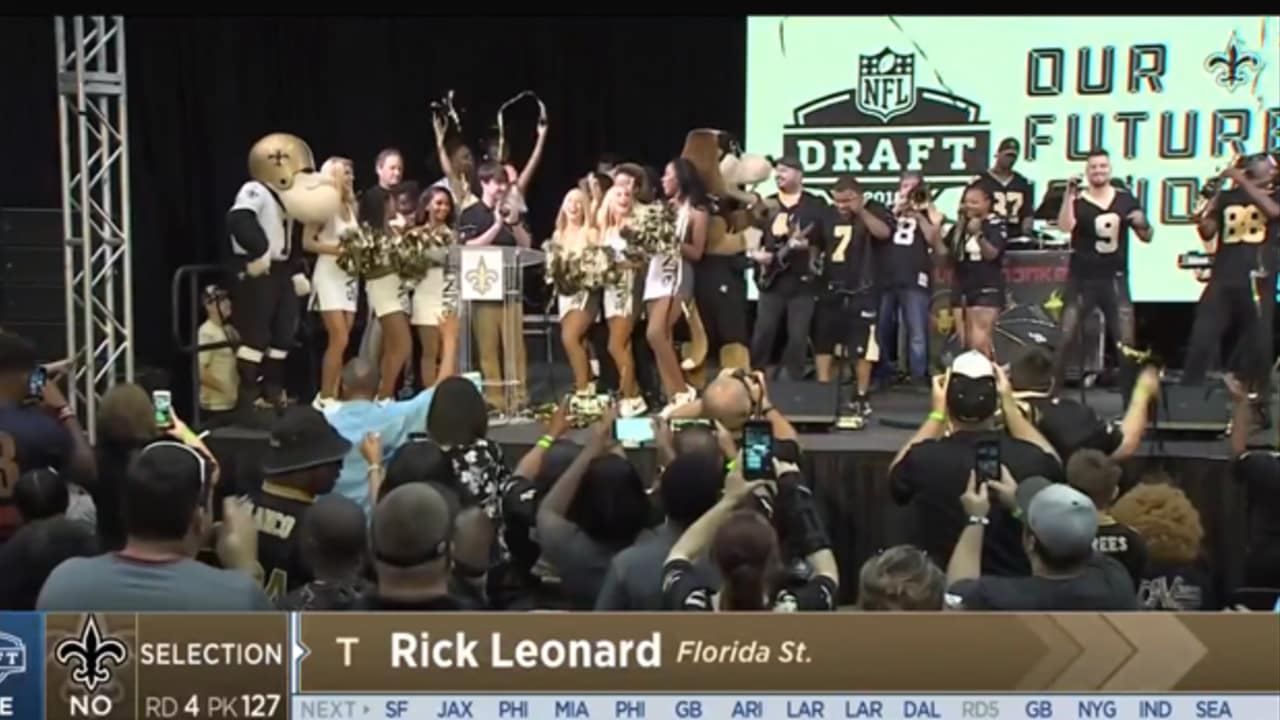 New Orleans Saints select FSU tackle Rick Leonard No. 127 in the 2018 ...
