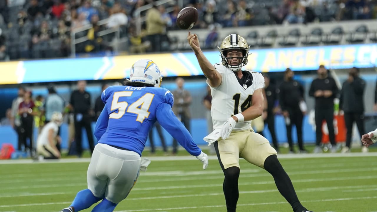 NFL Preseason: Saints QB Jake Haener escapes pressure and finds Jontre ...