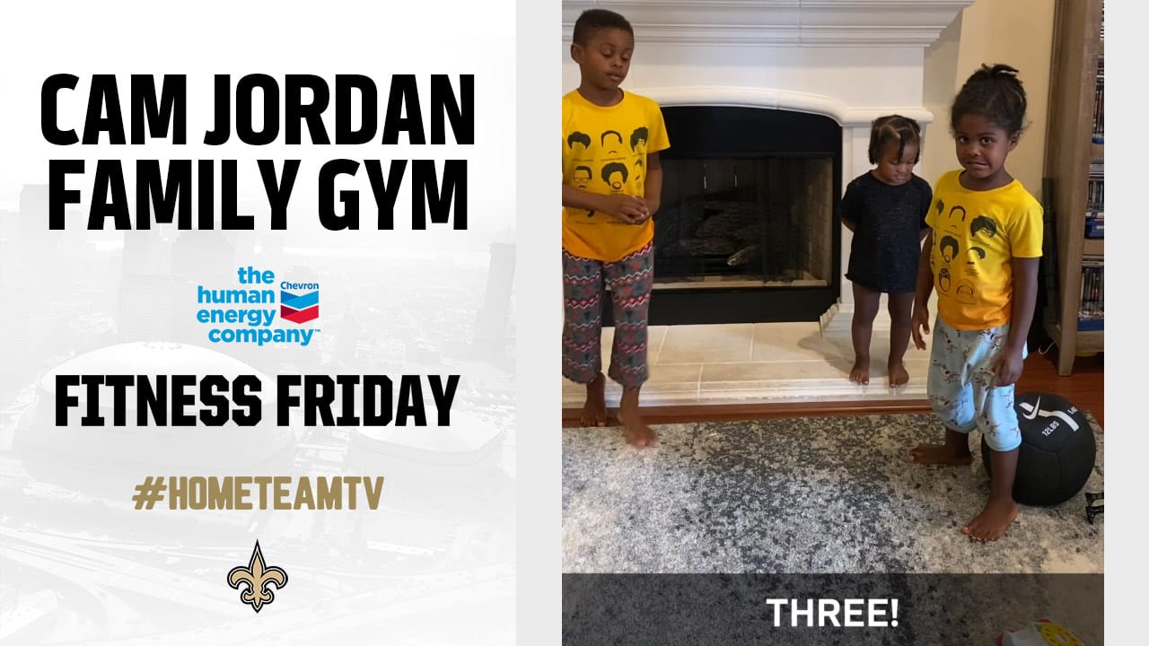 HomeTeamTV: Cam Jordan opens the family gym for Fitness Friday, 5/8/20