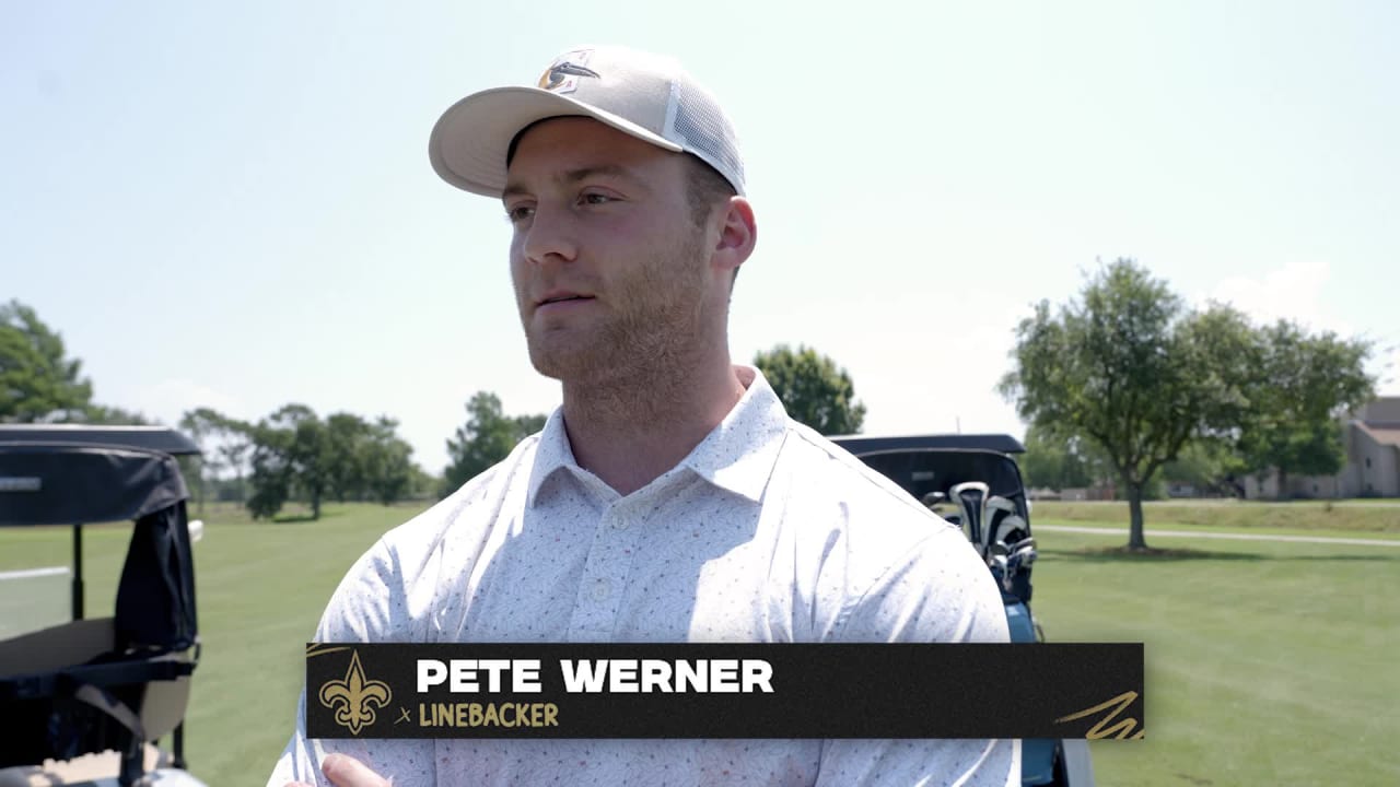 Saints LB Pete Werner on year 2 at Saints Hall of Fame Golf Classic