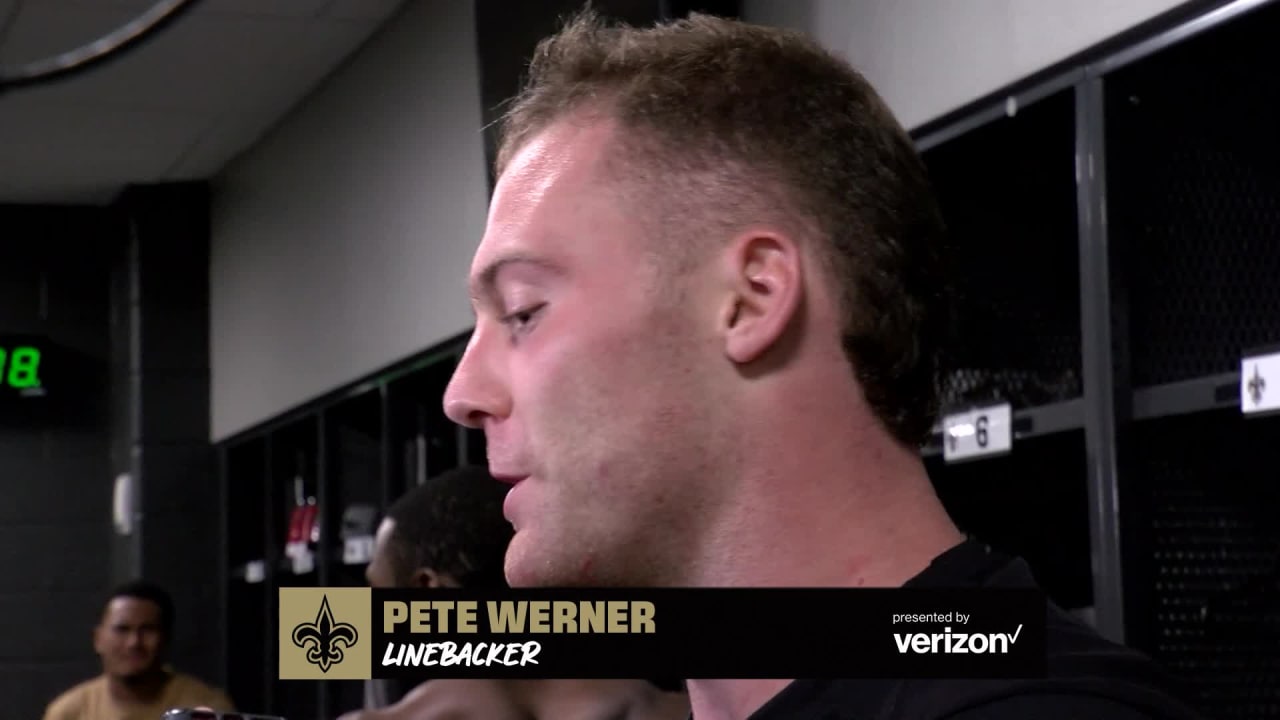 Saints Falcons 2022 Week 1 Postgame Interview - Pete Werner on punchout ...