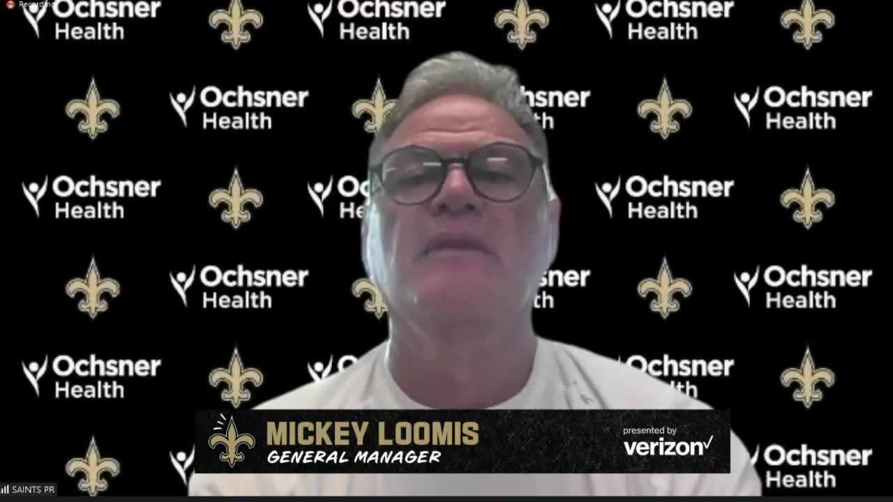 Mickey Loomis, General Manager, New Orleans Saints Training Camp 2021 ...