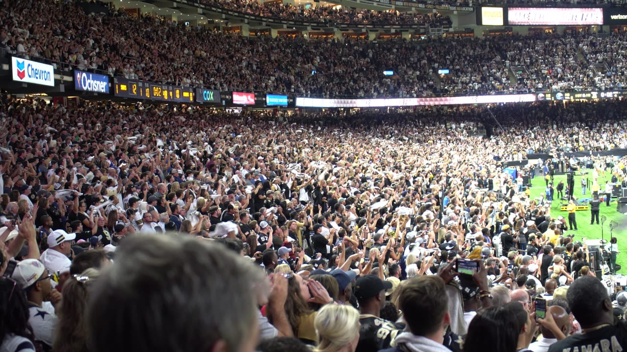Raw video: Saints fans celebrate 12-10 victory over Dallas Cowboys